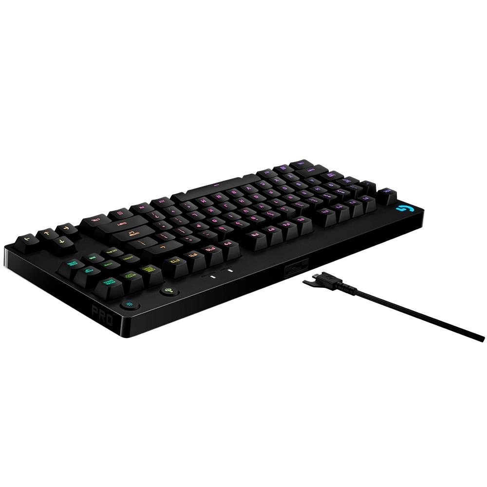 Teclado Mecânico Gamer Logitech G PRO, RGB, Design Tenkeyless, Switch ...
