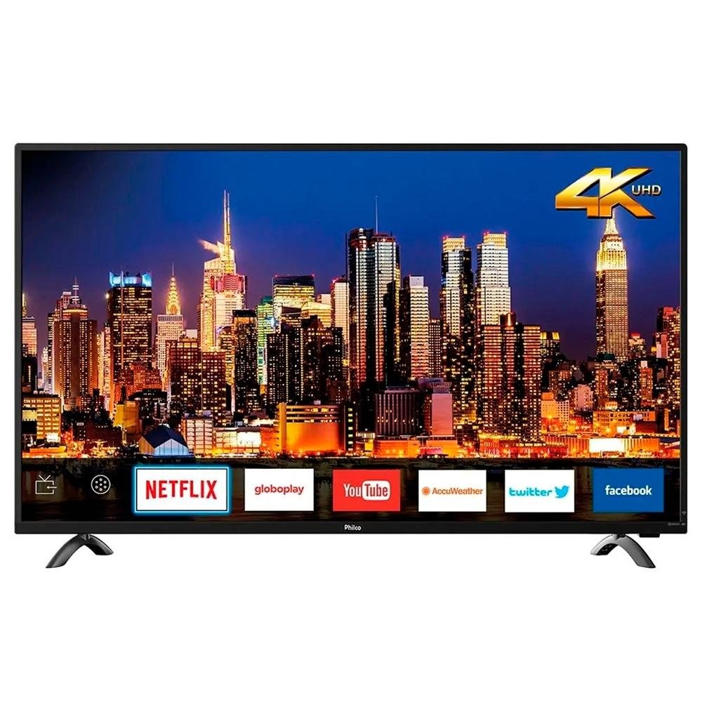Smart TV LED 50´ 4K UHD Philco, Conversor Digital, 4 HDMI, 1 USB, HDR ...
