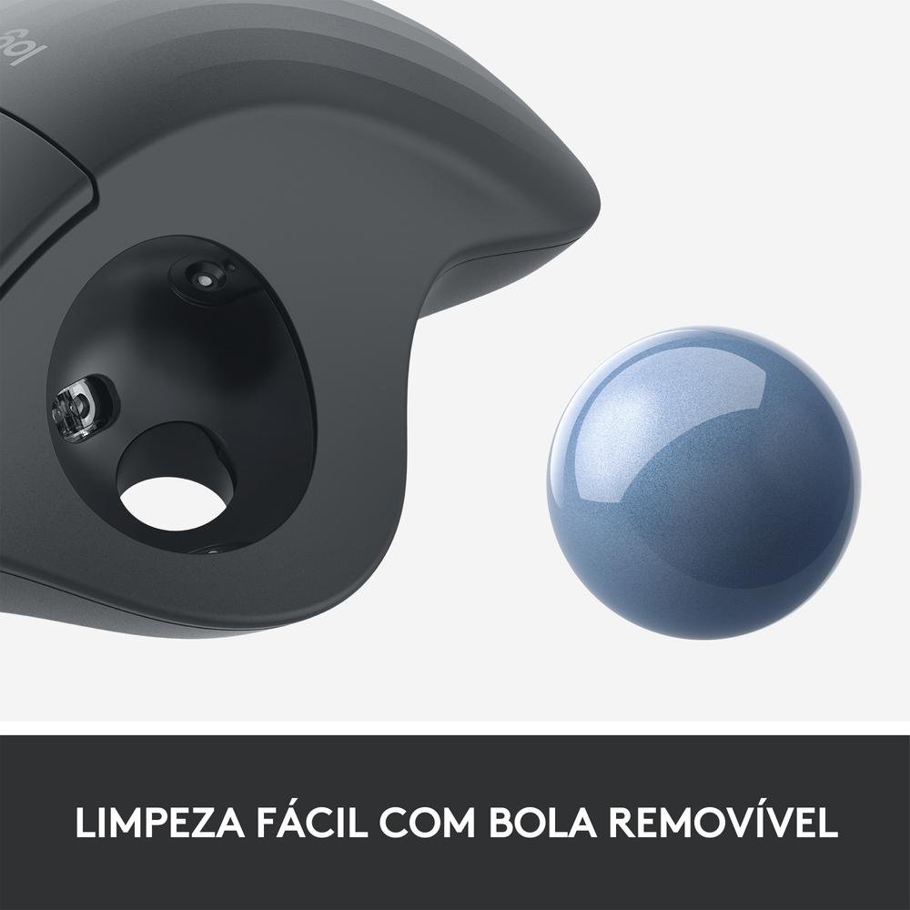 Mouse sem fio Logitech Trackball ERGO M575 | KaBuM!