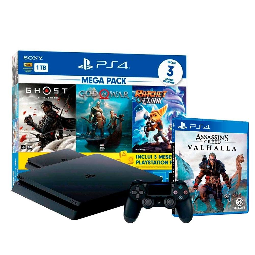 Console PlayStation 4 Mega Pack V18, 1TB, Ghost of Tsushima + God of ...