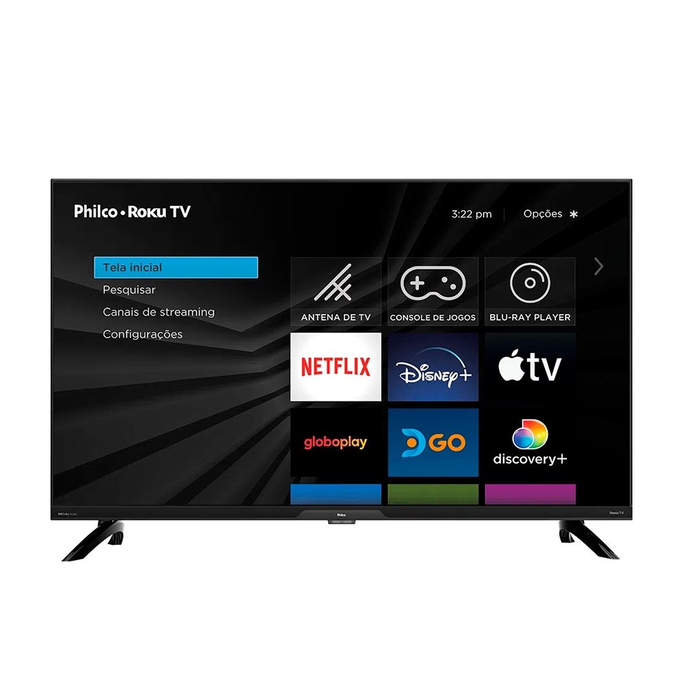 Smart TV Philco 32 Polegadas, LED HD, HDMI e USB, Roku TV, Dolby Audio - 99323107 | KaBuM!