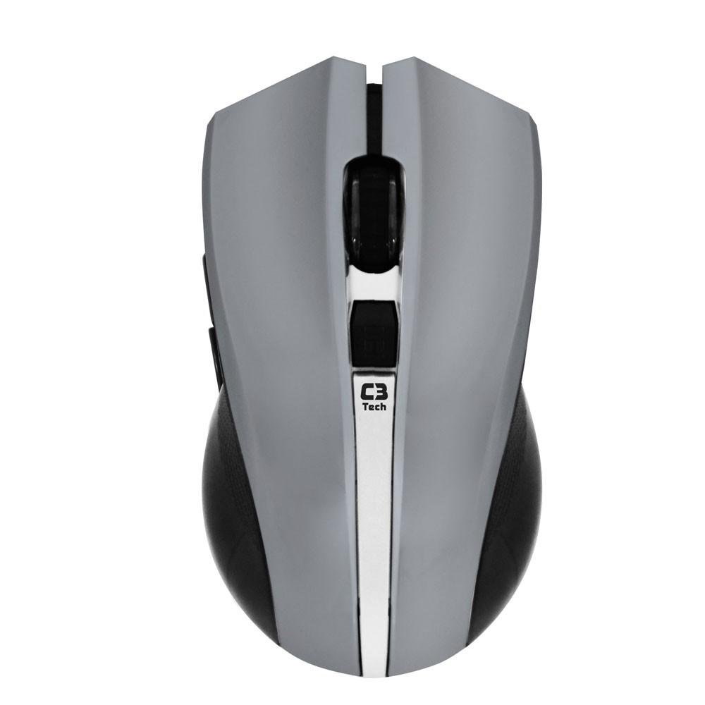 Mouse C3 Tech Sem Fio USB Cinza - M-W108GY