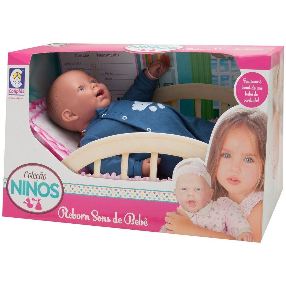 Boneco Coleção Ninos Sons de Bebê