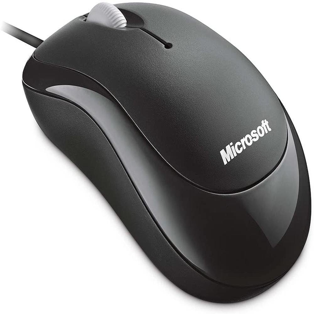 Mouse Microsoft Basic Óptico, USB, Preto - P58-00061 | KaBuM!