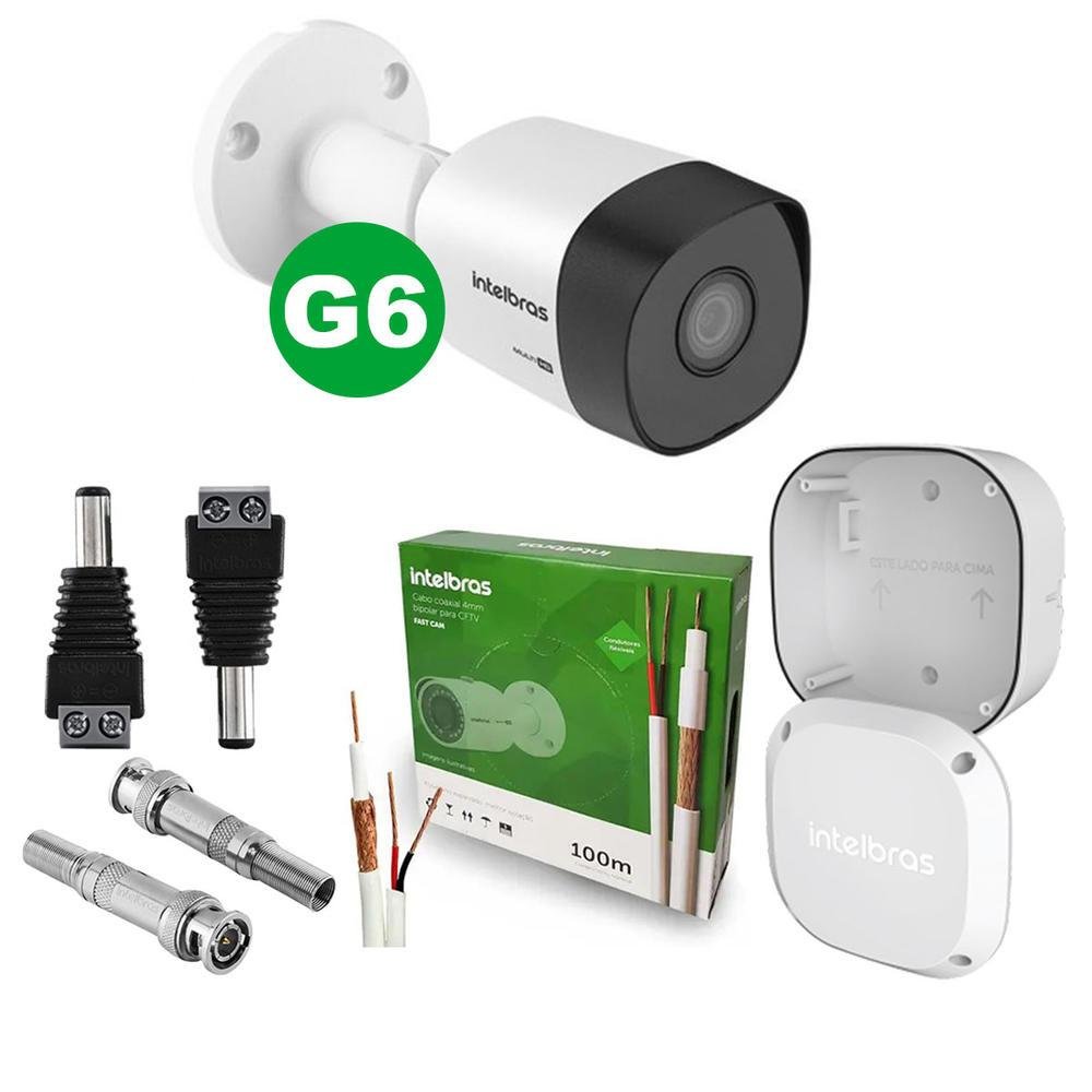 Kit Câmera Bullet Intelbras Vhd 3120 B G6 36mm