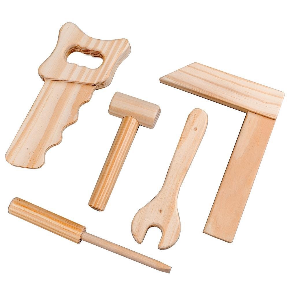 Kit Marceneiro Olly Toys, Em Madeira, 5 Peças | KaBuM!