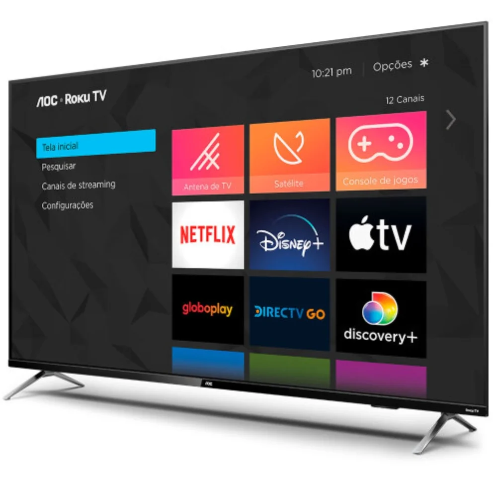 Smart TV Aoc 50 Polegadas DLED VA 4K UHD KaBuM