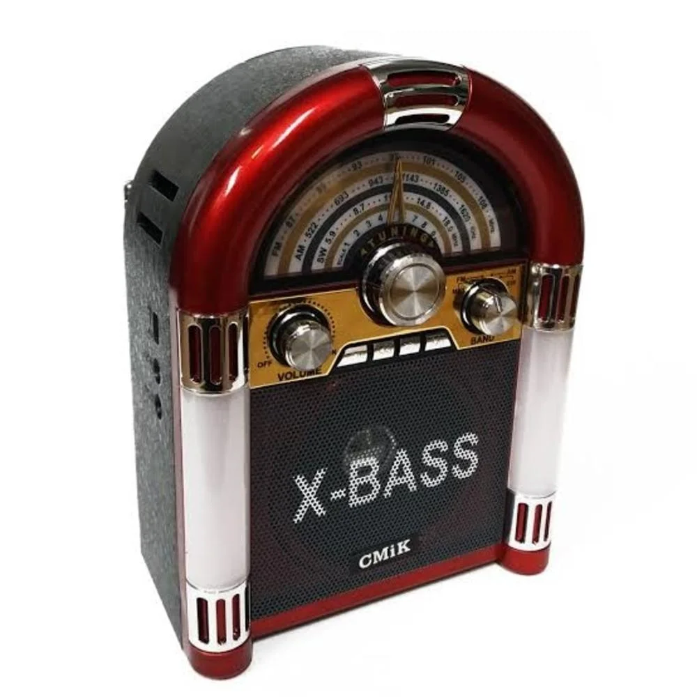 Mini Jukebox Radio Retro Estilo Bivolt KaBuM