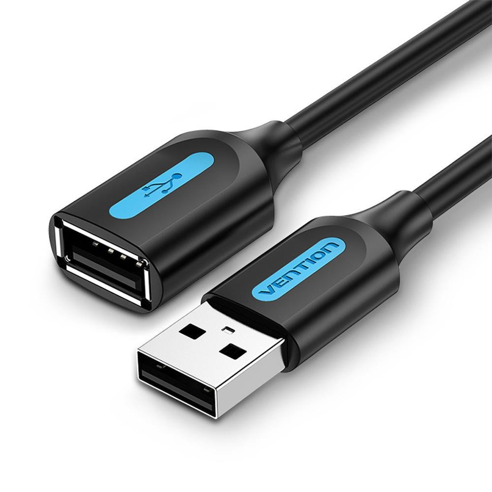 Cabo Extensor USB 20 Vention 1M Preto KaBuM