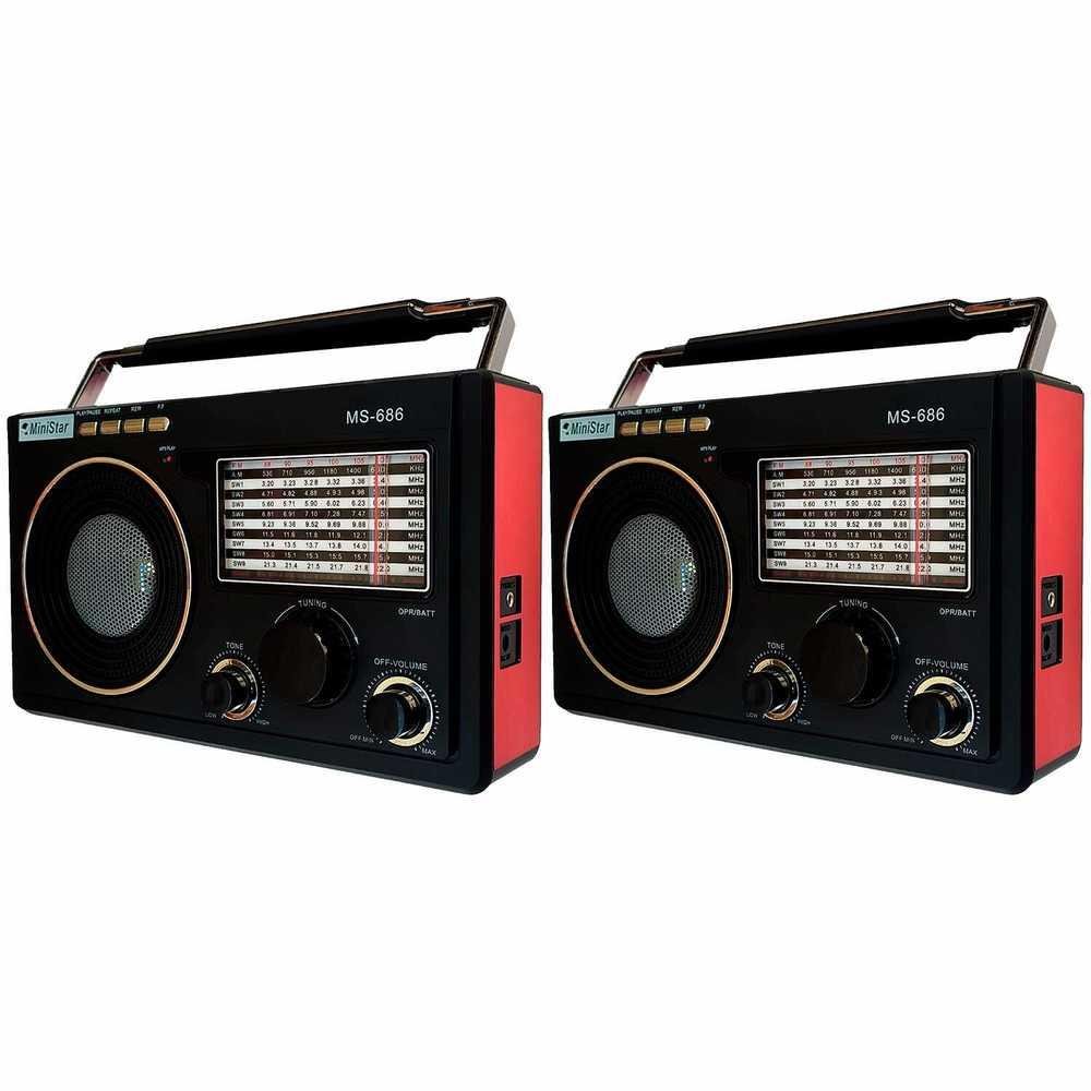 Rádio Portátil Ministar Am Fm Antena, PenDrive | KaBuM!