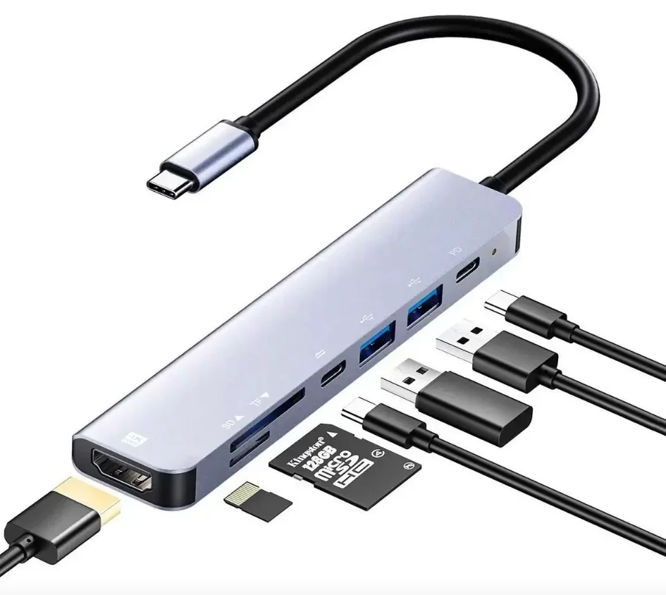 Hub Adaptador Aula Uc902 USBc HDMI4k KaBuM