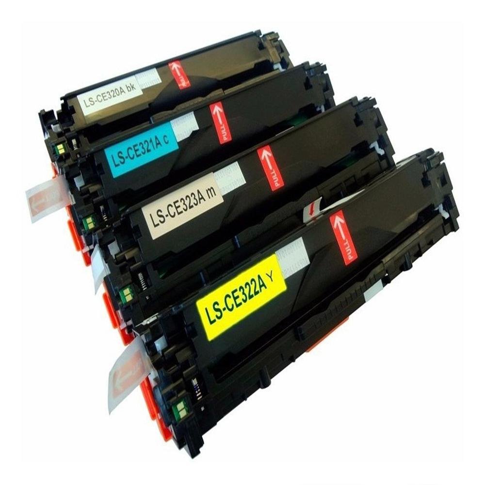 Kit com 4 Toner Ce320 Ce321 Ce322 Ce323 128a | KaBuM!