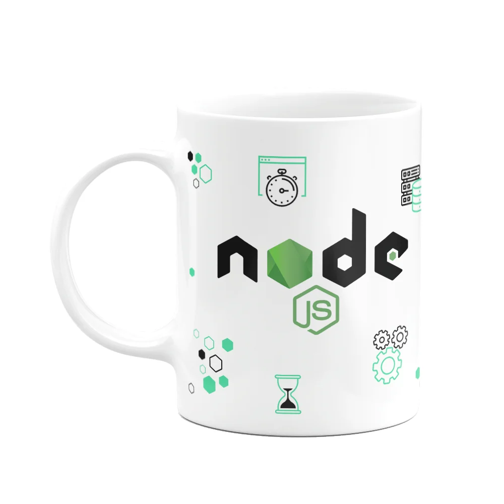 Caneca Dev New Mug Node Js Branca KaBuM
