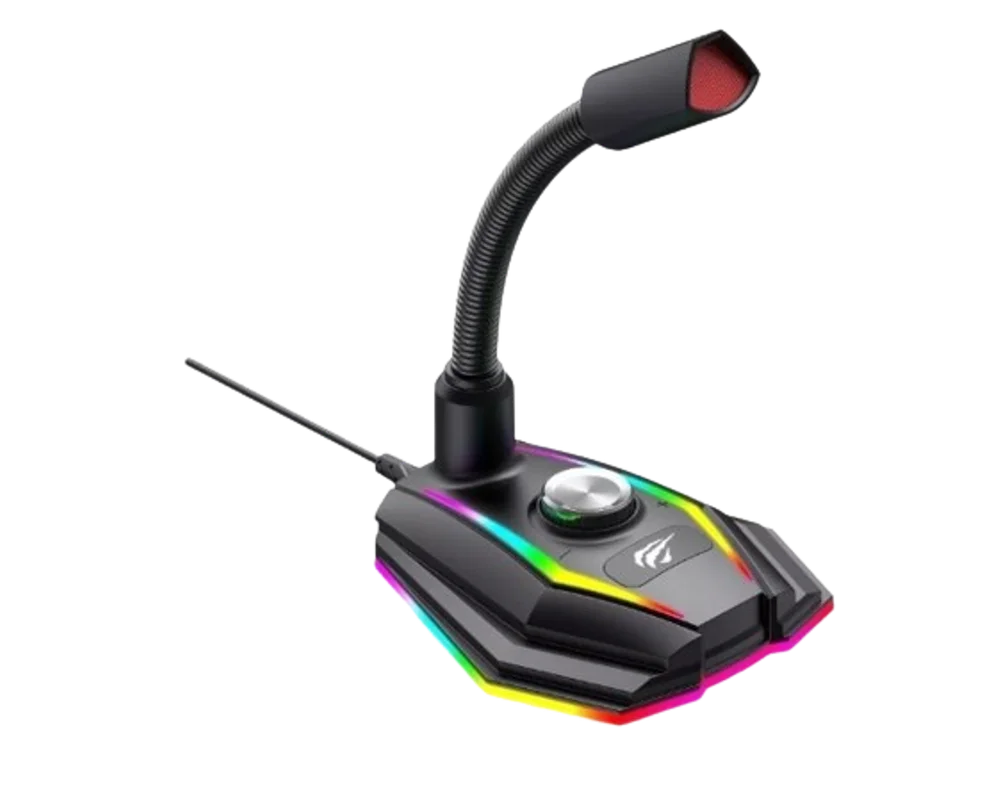 Microfone De Mesa Gamer Havit RGB KaBuM