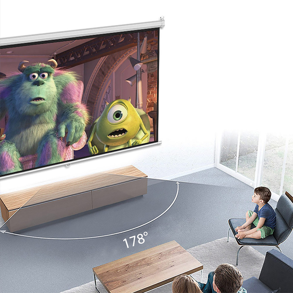 Tela De Projeço Retrátil 100 Polegadas KaBuM