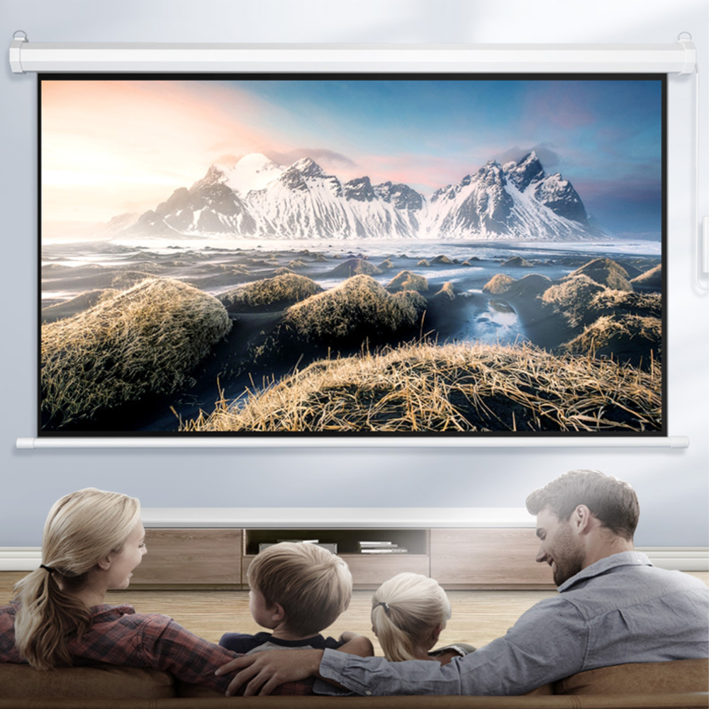 Tela De Projeço Retrátil 100 Polegadas KaBuM