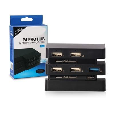 Hub Usb 5 Portas Compativel Com Playstation 4 Pro Carregador Adaptador Dobe