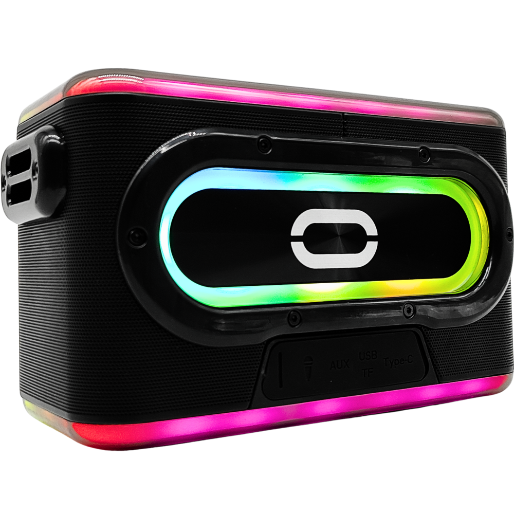 Caixa de Som com Dois Microfones Preto Tomate