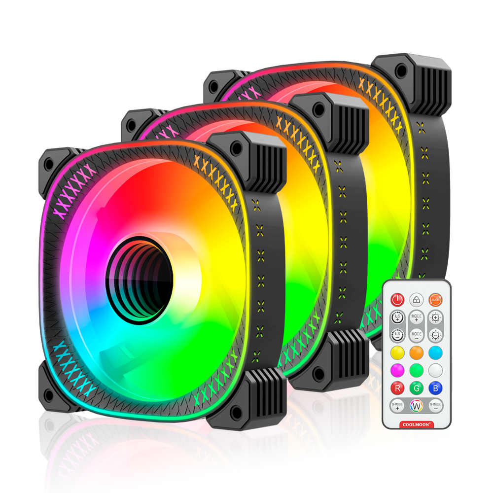Kit 3 Fans Ty1 Coolmoon KaBuM Aperte o K e